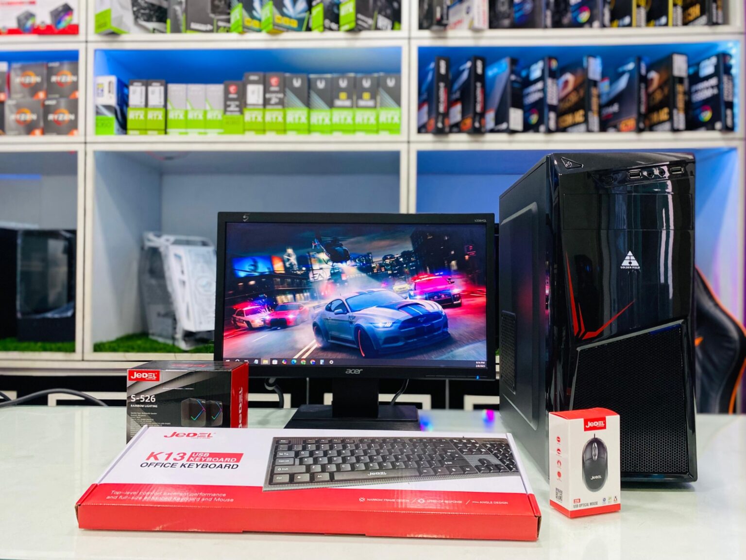 INTEL CORE I7 7TH GEN DESKTOP FULL SET COMPUTER WITH 20 INCH LED ...