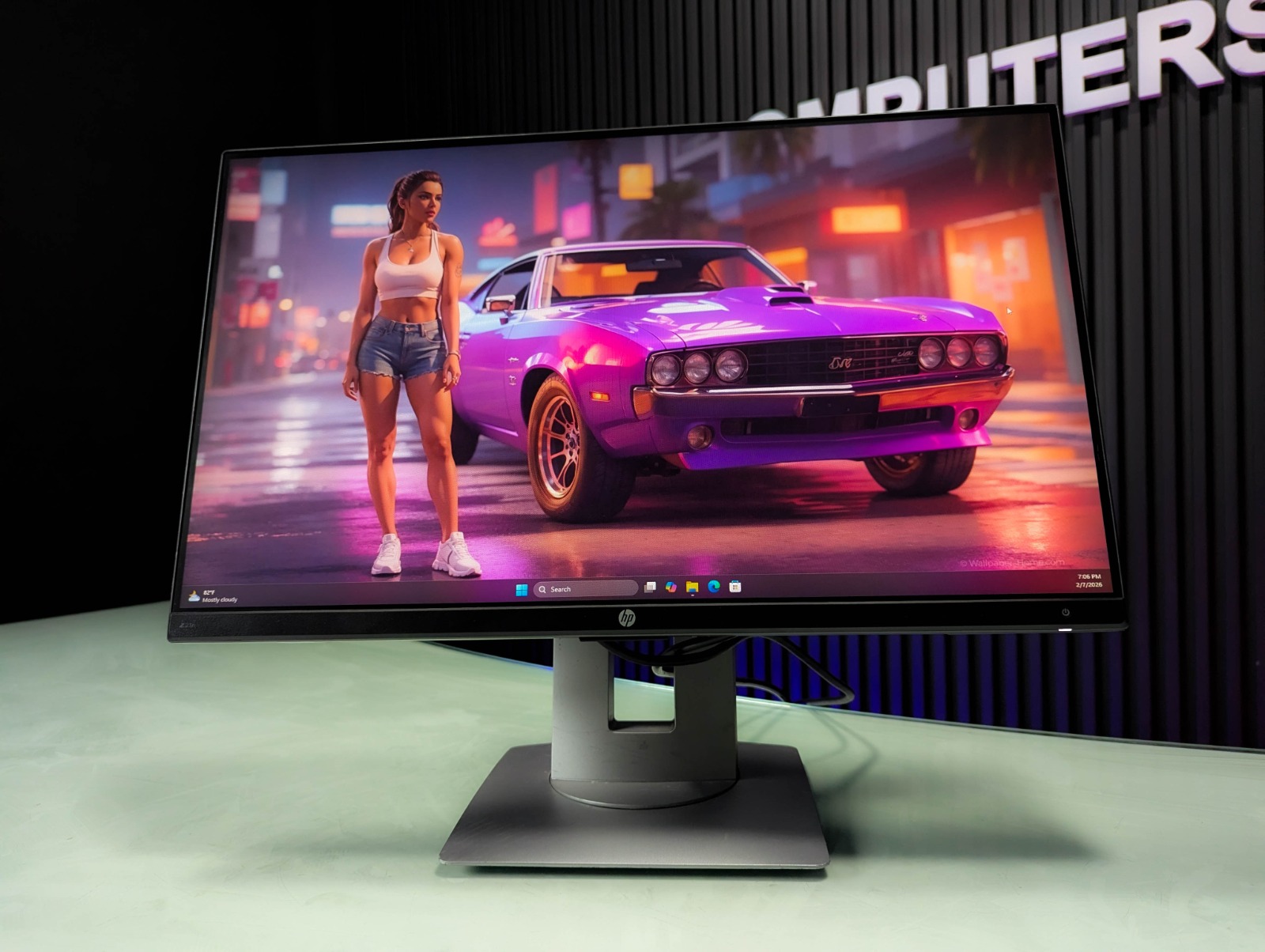 HP 23 INCH FULL HD IPS FRAMELESS USED MONITOR ( Without Cables ) - MD ...